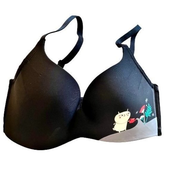 Wacoal | Intimates & Sleepwear | 34d Wacoal Black Bra With Cat Watering ...
